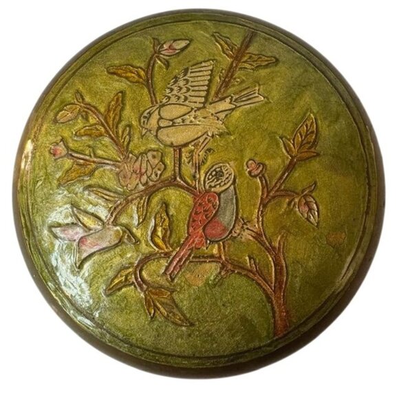 Unknown | Other | Vintage Solid Brass Decorative Box With Handcrafted ...
